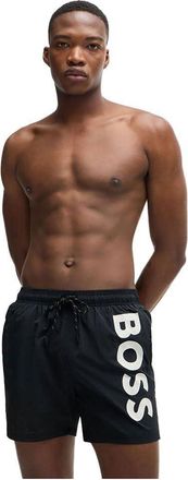 BOSS Herren Octopus Schnell trocknende Badeshorts mit kontrastfarbenem Logo