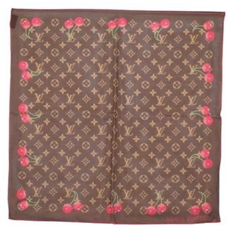Louis Vuitton Foulard en toile Vintage Pre-owned - Femme - Pre-owned - Brun - Taille: ONE Size