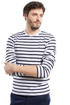 Armor Lux Herren Marine-Stil Crozon aus Baumwolle T-Shirt, Mehrfarbig (Blanc/Navire 400), XXX-Large