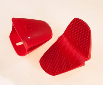 Kochblume Thermo-Fingerschutz | Hitzeschutz | Premium-Silikon | Hitzebest&auml;ndig | Sp&uuml;lmaschinenfest | Farbe: rot