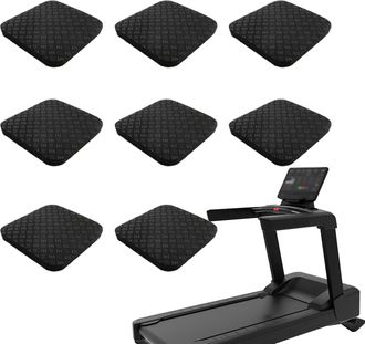 Generic Silikon-Laufband-Pads - Anti-Rutsch-Pad f&uuml;r Laufband, 8 x Fu&szlig;ball, doppelseitiges Trainingsger&auml;t Matte, Anti-Vibrations-Ger&auml;te mit hoher Dichte Matten