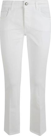 Fay Femme, Jeans, Blanc, Taille: W30 Pantalon Crop &agrave; 5 Poches