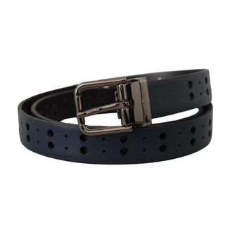 Dolce & Gabbana Perforated Leather Belt - - Accessories - Herren - Blau - ONE SIZE