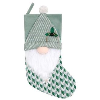 Generico Grandes chaussettes de No&euml;l tiss&eacute;es de nains de No&euml;l pour d&eacute;corations de chemin&eacute;e | Sac de friandises, f&ecirc;te, collations, p&acirc;tisseries, table, pi&egrave;ces de