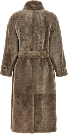 Brunello Cucinelli Shearling Coat - Taupe