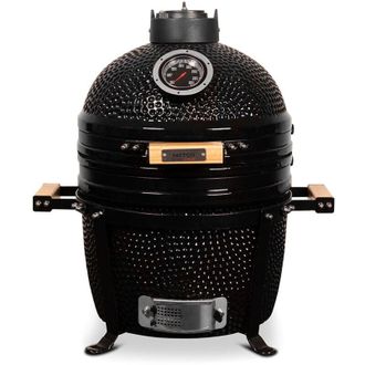 Patton Kamado barbecue c&eacute;ramique Premium 15 - Mod&egrave;le de Table Compact - Noir