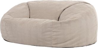 Icon Brand Soul XXL Sitzsack Sofa f&uuml;r Erwachsene, Beige, Flauschiger Cordtstoff, 2 Sitzer, Bequemer Bean Bag Sofa mit F&uuml;llung, Relaxsessel, Lounge, Wohnzimmer M&ouml;