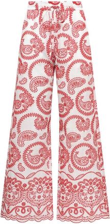 Maliparmi Maliparmi, Femme, Pantalons, Rouge, Taille: 36 FR Broderie Anglaise Pantalons