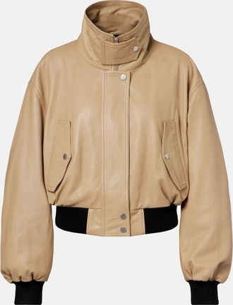 Nour Hammour Veste blouson courte Briar en cuir