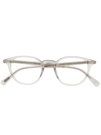 Oliver Peoples Brille mit rundem Gestell - Wei&szlig;