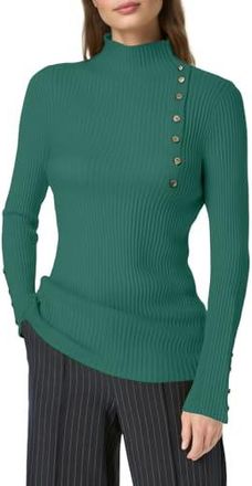 Generic Pull Chaud Femme Demi-col roul&eacute;- Pull Hiver D&eacute;contract&eacute; Coupe Slim Couleur Unie avec Boutons Sweater Chic Et &Eacute;l&eacute;gants Confortable en Tricot Chandail T