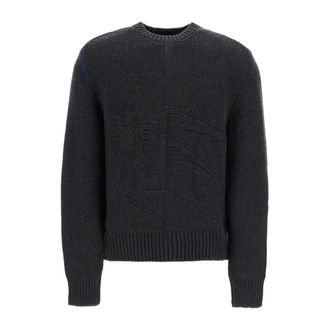 Burberry Textured Knit Crewneck Sweater - - Knitwear - Herren - Schwarzk - L