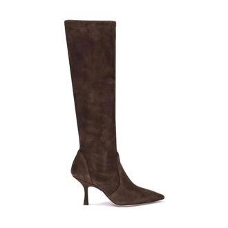 Stuart Weitzman Stiletto-Absatz Wildleder Stiefel Mandelzehen - - Shoes - Damen - Braun - 37 EU