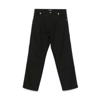 Versace Homme, Pantalons, Noir, Taille: L Pantalon à Braguette Dissimulée