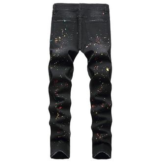 Generic Jean Homme Jeans Homme Bureau Smart Casual Jean Stretch Fashion Coupe Droite Slim - Silhouette &Eacute;lanc&eacute;e avec Confort &Eacute;lastique pour Tous Les Jours