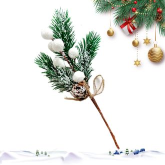 Generico Weihnachtsdekoration mit roten Fr&uuml;chten, Kiefernzweige, k&uuml;nstliche Weihnachtszweige, tragbare Simulationspflanze, kleine rote Fr&uuml;chte, f&uuml;r T&uuml;r