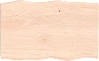 vidaXL Dessus de table bois chêne massif non traité bordure assortie vidaXL