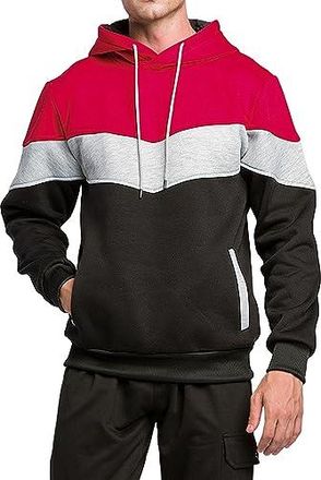 Generic Surv&ecirc;tement de sport pour homme - Automne et hiver - Surv&ecirc;tement de course &agrave; pied pour la marche, la course &agrave; pied, la randonn&eacute;e, Rouge, XXL