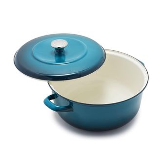 Merten & Storck Dutch Oven Runder Schmortopf, 26cm/5 Liter, Tiefblau mit Farbverlauf