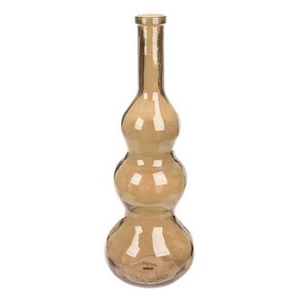 Gilde Vase Balleros aus Glas - bauchige Form - braun - Höhe 75cm x Ø 27cm - Dekovase