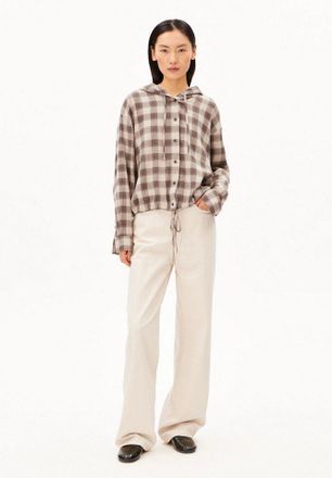 Armedangels Langarmbluse CHECK HOODED Bluse aus Bio-Baumwoll Mix Oversized Fit