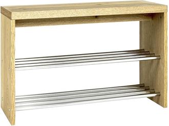 Haku M&ouml;bel 15621 Bank, Metall, eiche-chrom, 81 x 30 x 55