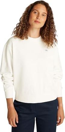 Tommy Hilfiger Sweat Femme Contrast Flag Regular Fit, Blanc (Ecru), XL