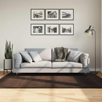 vidaXL vidaXL Tapis doux &agrave; poils moyens et lavable HUARTE Marron 200 x 140 cm