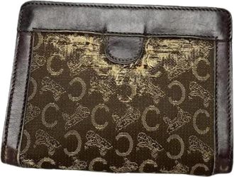 Celine Pre-owned Triomphe Clutch/Cosmetic Bag - Femme - Pre-owned - Brun - Taille: ONE Size