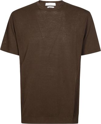 Daniele Fiesoli Homme, Tops, Brun, Taille: XL T-Shirt Cotton Crepe Base