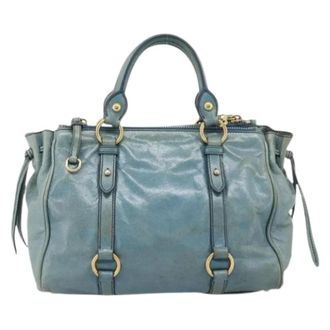 Miu Miu Sac &agrave; main Pre-owned - Femme - Pre-owned - Bleu - Taille: ONE Size