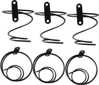 Angoily 6 Stück Wandmontiertes Weinregal aus Stabilem Eisen Spiralförmiger Flaschenhalter für Rotwein Sicherer Weinflaschenhalter für Zuhause Küche Bar Restau