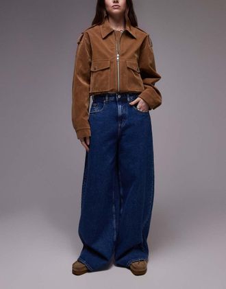 Tommy Jeans Charlie - Jean ample à taille mi-haute - Bleu moyen