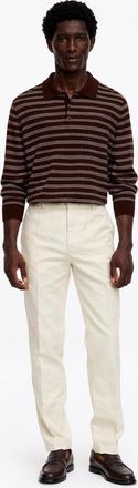 Arket Baumwolle-Leinen-Hose Mit Normaler Passform -Beige