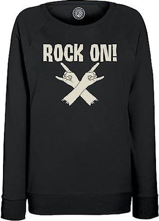 Fabulous Sweatshirt Femme Noir Rock on Musique Musicien Guitare Basse Metal