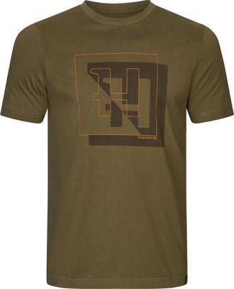 Härkila | H-Logo T-Shirt | Professionelle Jagd Kleidung & Jagd Zubehör | Skandinavische Qualität Made to Last | Farbe: Dark Olive, XXL