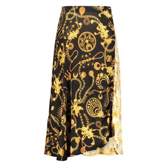 Marine Serre Asymmetrischer Rock mit Seitenschlitz - - Skirts - Damen - Mehrfarbig - M