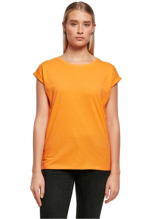 Build Your Brand Damen T-Shirt Ladies Extended Shoulder Tee, lang geschnittenes T-Shirt f&uuml;r Frauen, Baumwolle, Paradise orange, XXL