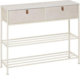 5five Simply Smart Console 2 tiroirs tissa avec range-chaussure beige - 5five