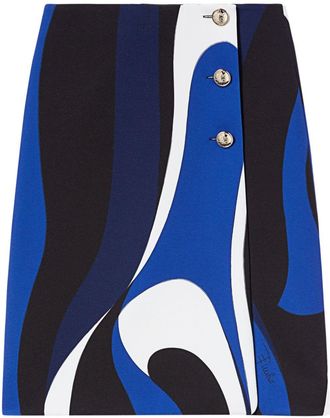 Pucci Midirock mit abstraktem Print - Schwarz