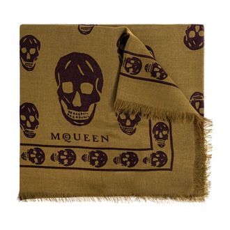 Alexander McQueen Klassischer Totenkopf-Schal - - Accessories - Herren - Braun - ONE SIZE