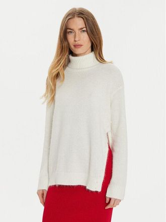 Twin-Set Rollkragenpullover 242TT3291 Wei&szlig; Loose Fit