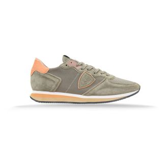 Philippe Model Wildleder Schn&uuml;rsneakers - - Shoes - Herren - Gr&uuml;n - 42 EU
