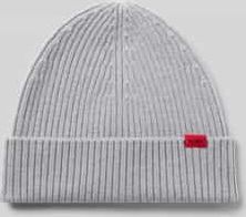 HUGO BOSS Beanie aus reiner gerippter Schurwolle Modell XOLA