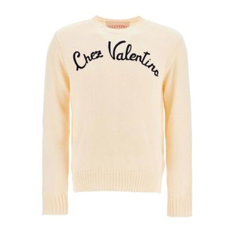 Valentino Garavani Chez Pullover mit Rundhalsausschnitt - - Knitwear - Herren - Gelb - L