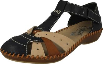 Rieker Damen Halbschuhe M1655-14 blau Gr. 37