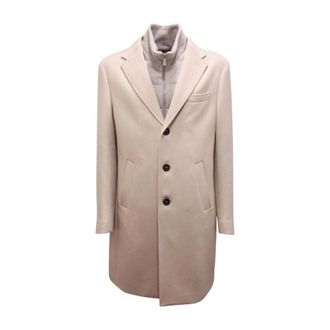 Eleventy Wattierter Mantel aus Wolle/Kaschmir - - Coats - Herren - Beige - 2XL
