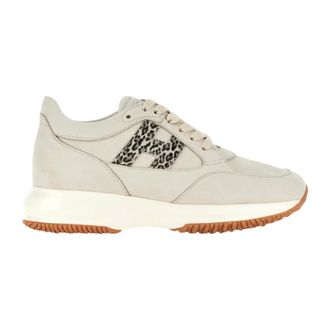 Hogan Baskets &agrave; lacets interactives H713 - Femme - Chaussures - Beige - Taille: 37 1/2 EU