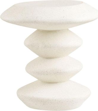M&S Collection Table dappoint ronde en fibre dargile &oslash;36cm - Blanc - Blackburn