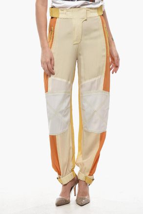 Stella McCartney Patchwork-Hose LACEY aus Seide mit B&uuml;ndchen Stella McCartney